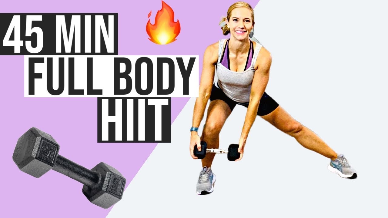 45 min 💦 Sweaty Full Body HIIT Dumbbell Workout 🔥Burn Calories Compound ...
