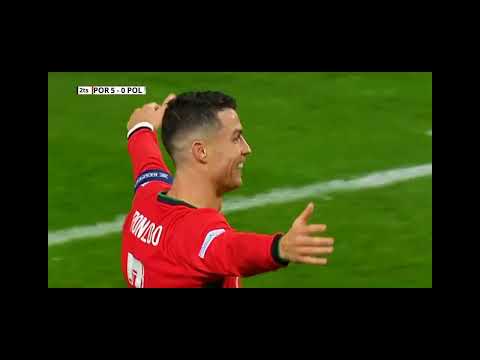 CR7 Ronaldo OMG, at the age of 41 he surprised everyone with his 5th goal against Poland. 🐐Real Goat
