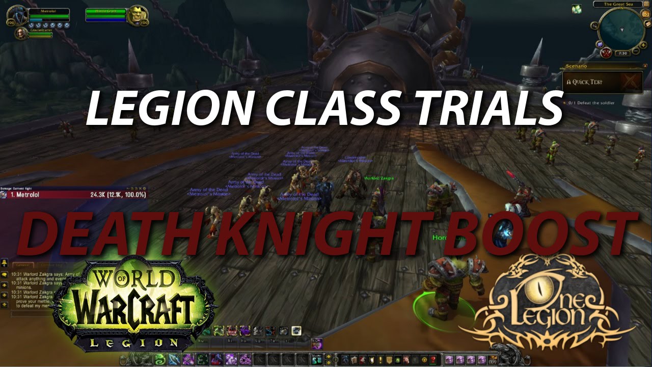 Legion Unholy Death Knight Class Trial - Free lvl 100 Boost Testing ...