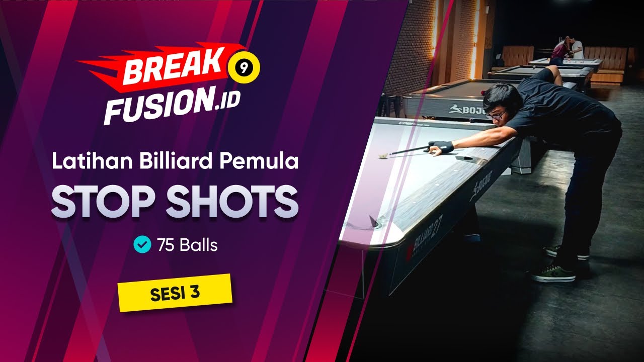 Latihan Billiard Pemula | Latihan STOP BALL - YouTube