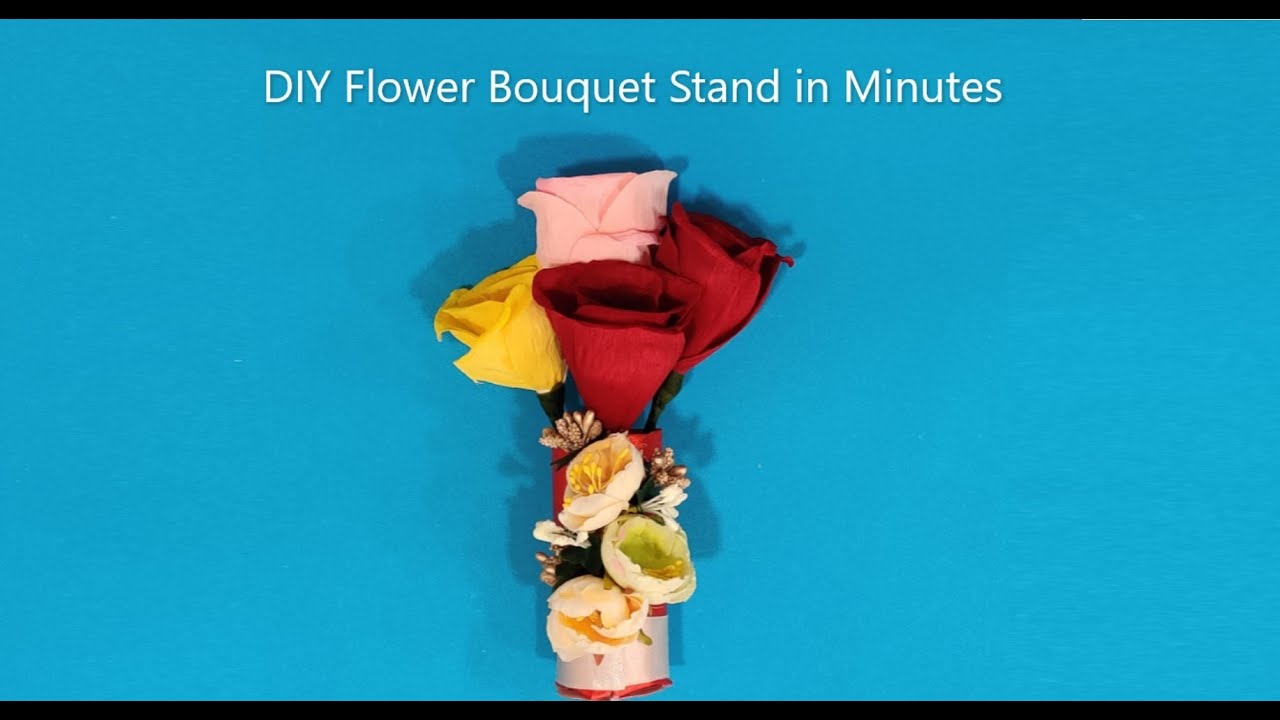 DIY Flower Bouquet Stand in Minutes - YouTube