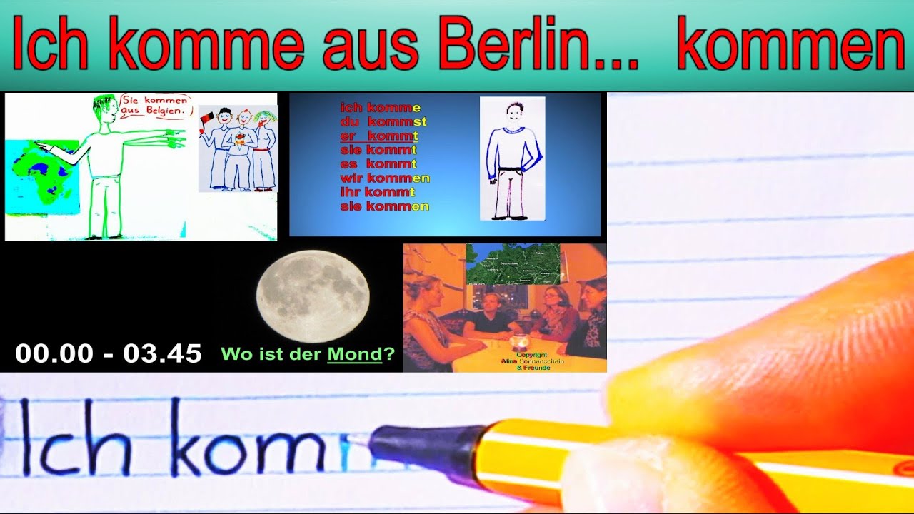 "Woher kommst Du?" - Konjugation "kommen" - Personalpronomen "ich-du ...