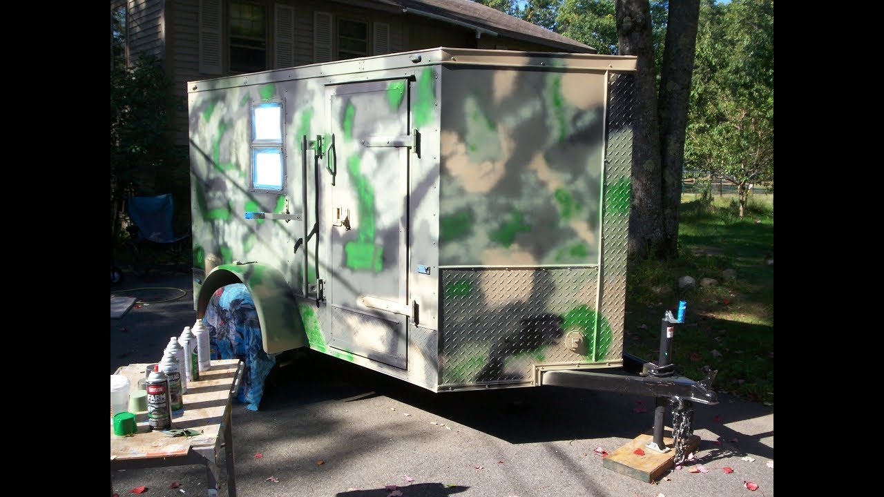 custom 5x8 enclosed trailer - YouTube