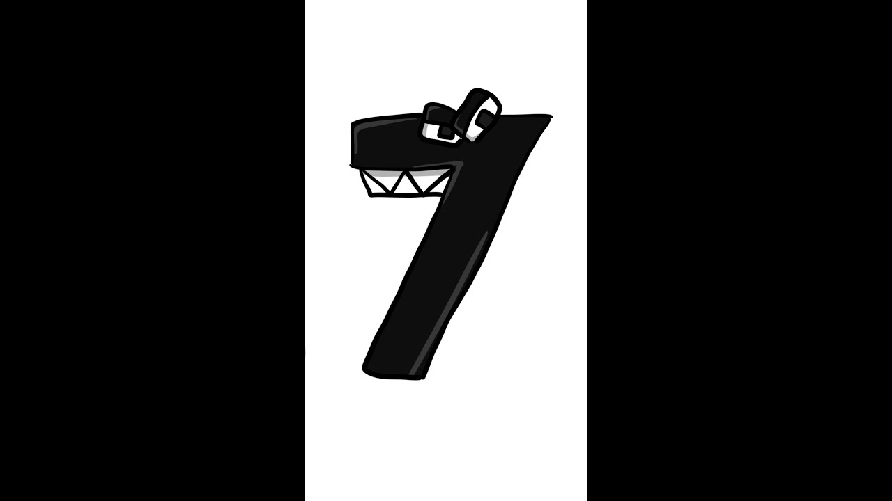 How to Draw Numbers Lore (7) #shorts - YouTube