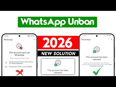 WhatsApp Ban New Solution 2026 ✅ | This account can't use Whatsapp Problem New Solution 2026