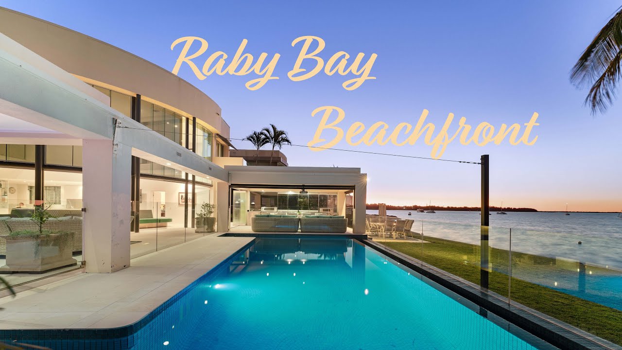 Absolute Beachfront Home in Raby Bay | Cinematic Real Estate Video ...