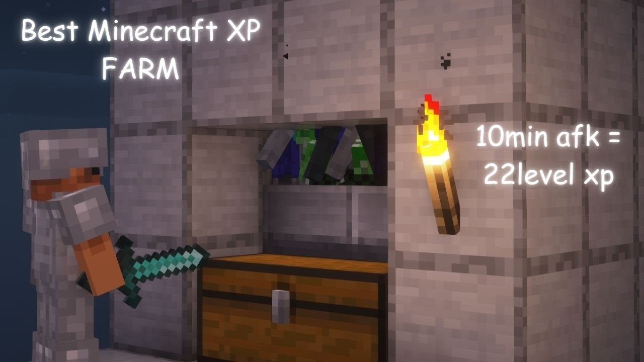 How to Build the most EASIEST XP Farm in Minecraft - YouTube