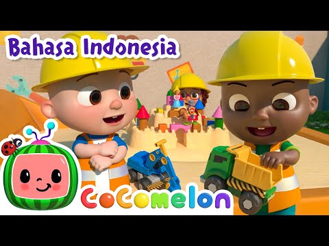🏗️Lagu Kendaraan Konstruksi🛻 | CoComelon Bahasa Indonesia - Lagu Anak Anak | Nursery Rhymes