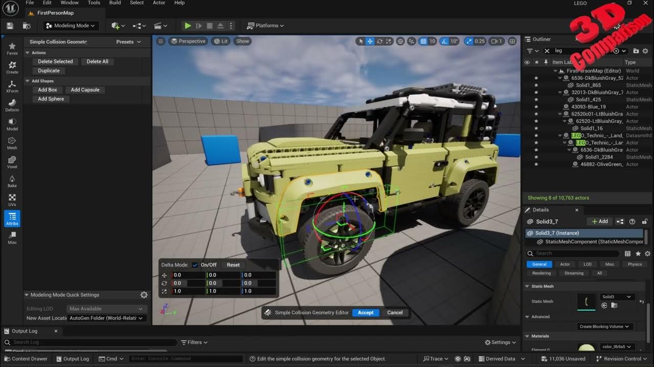 UE5 - how to add primitive collision shapes on imported models - YouTube