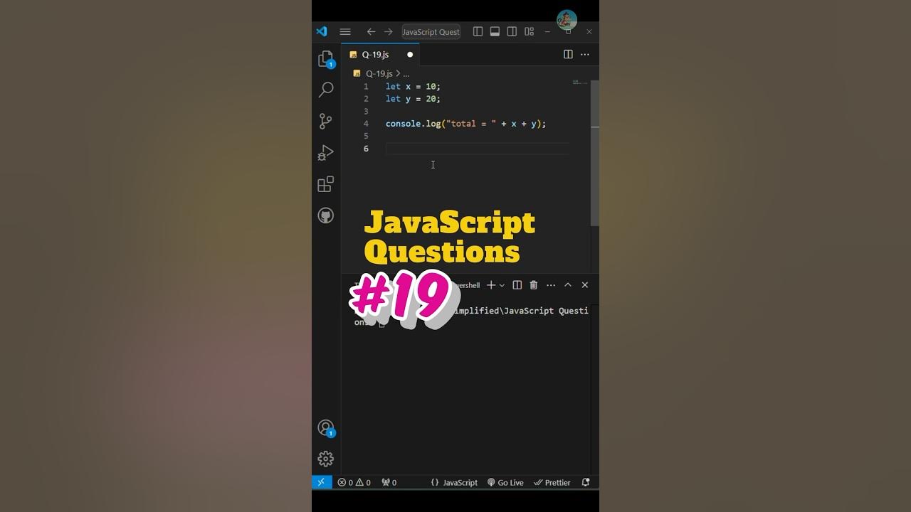 #19 : JavaScript Questions Series #coding #webdevelopment #codingsimplifiedspace # ...