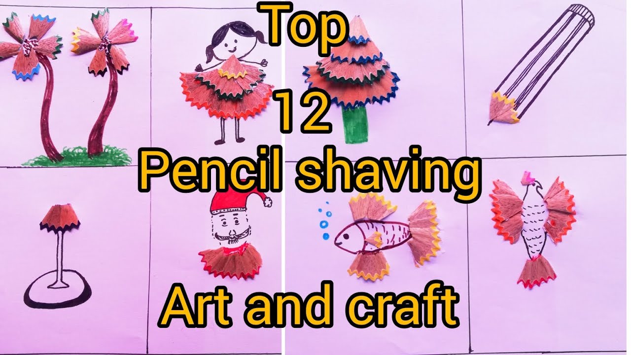 Pencil shaving art and craft || Best out of waste activity || easy ...