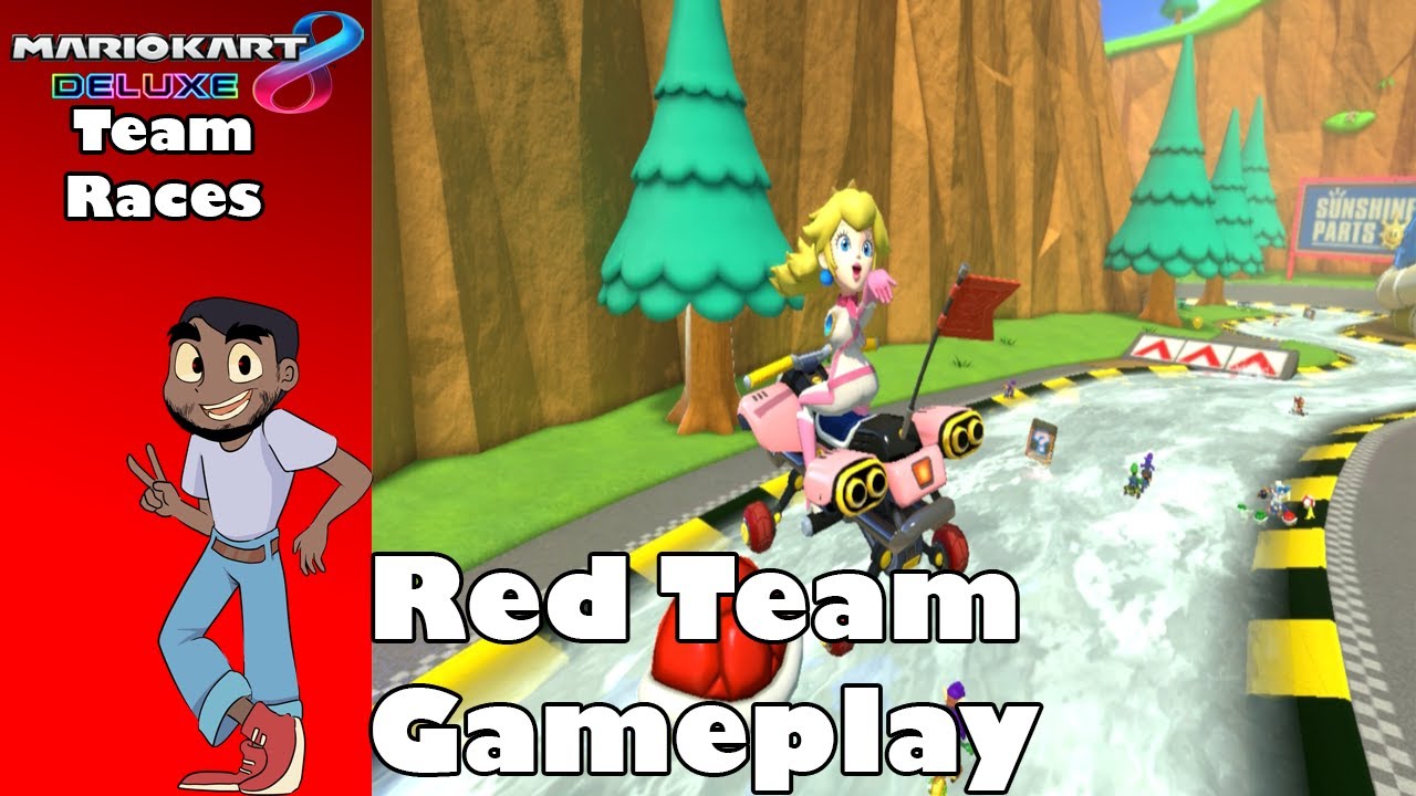 Mario Kart 8 Deluxe Team Races - LEADING AS A TEAM (Red Team) - YouTube
