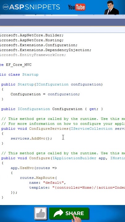 Use Connection String from AppSettings.json with DbContext in ASP.Net Core - YouTube