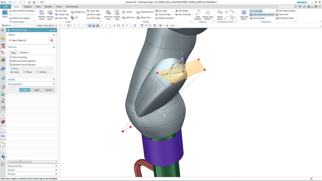 NX 11 Realize Shape & Define Work Region - YouTube