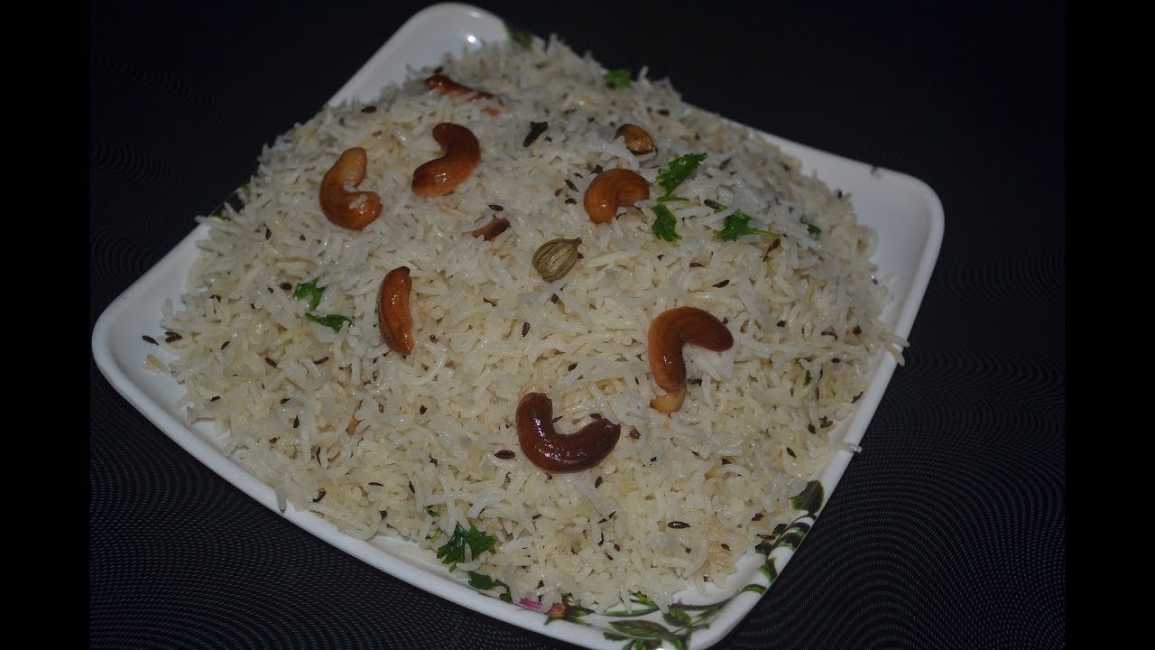 kaju Jeera Rice Recipe - jeera Rice restaurent style - Flavoured Cumin ...