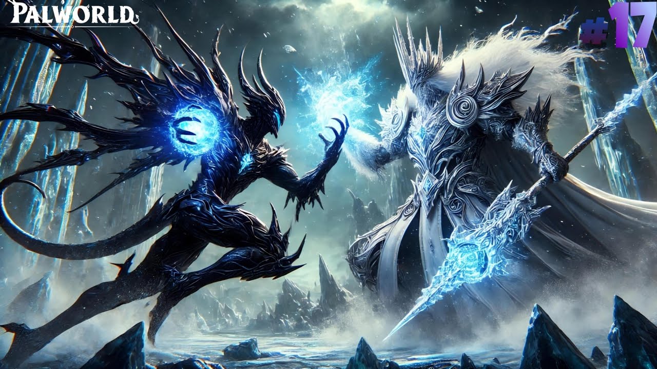 PALWORLD FIGHT WITH MOST POWERFULL 2 DARK AND ICE TYPE PAL LYLEEN NOCT ...