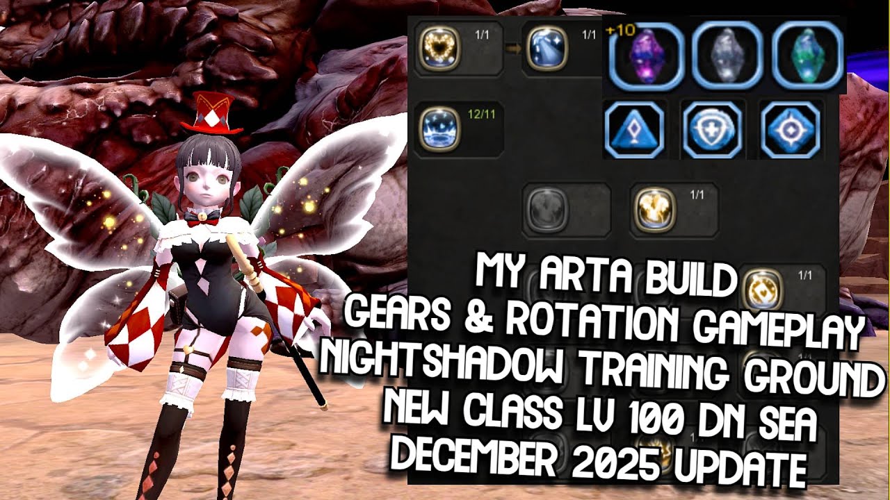 Arta Build & Gameplay Nightshadow Training Grounds Combo Rotation New Class Lv 100 DN SEA - YouTube