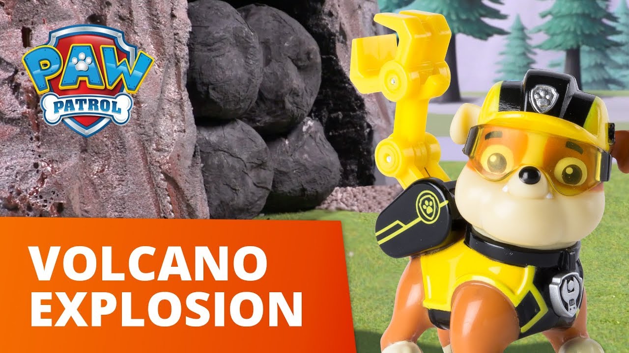 PAW Patrol - Volcano Explosion - Mighty Pups Toy Pretend Play Rescue ...
