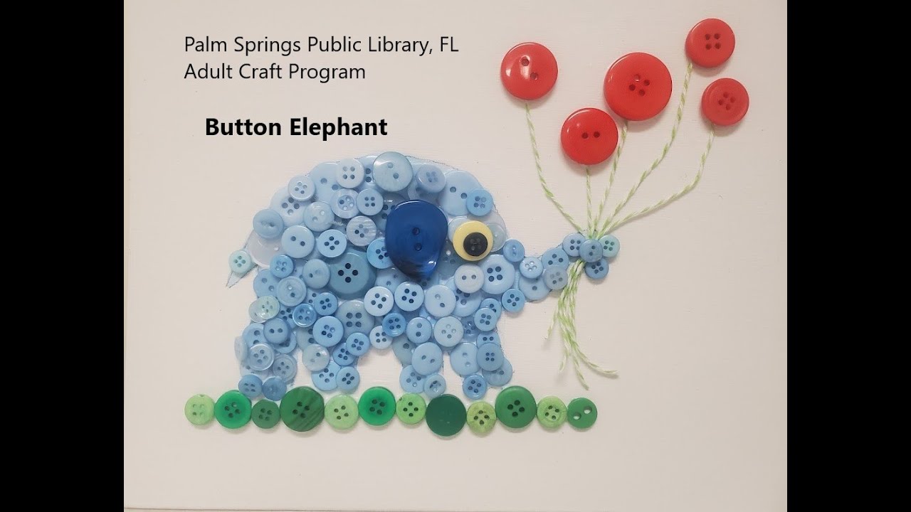 Adult Craft - Button Elephant - YouTube