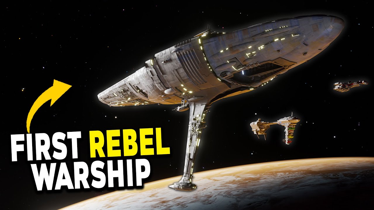 The Rebel's FIRST Warship! - MC75 Mon Calamari Star Cruiser - Star Wars ...