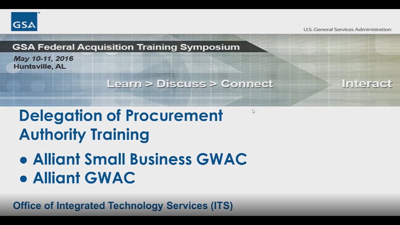 Alliant Small Business GWAC - YouTube