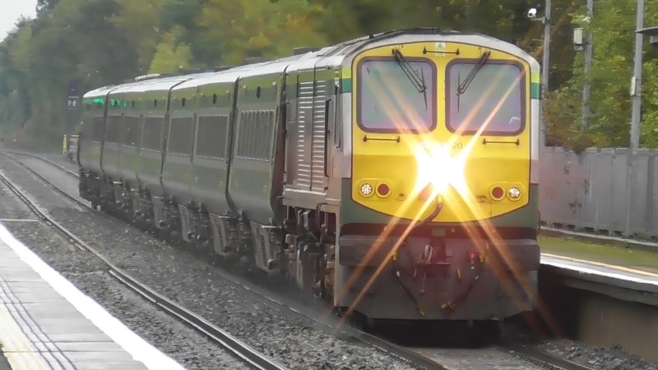 Irish Rail 201 Class Loco and Mark 4 Intercity Train - Monasterevin ...