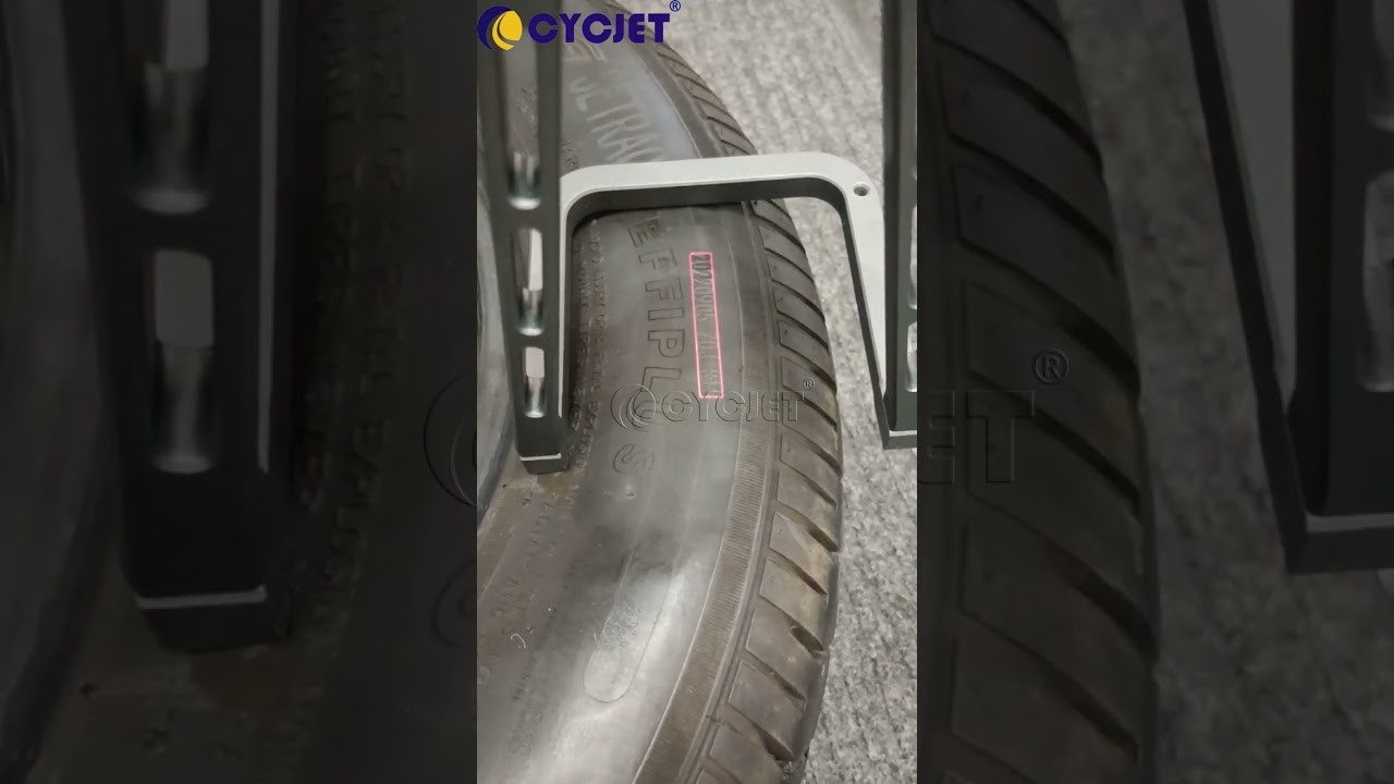 How to Engrave Serial Number on Car Tire Truck Tire by CYCJET Mini ...