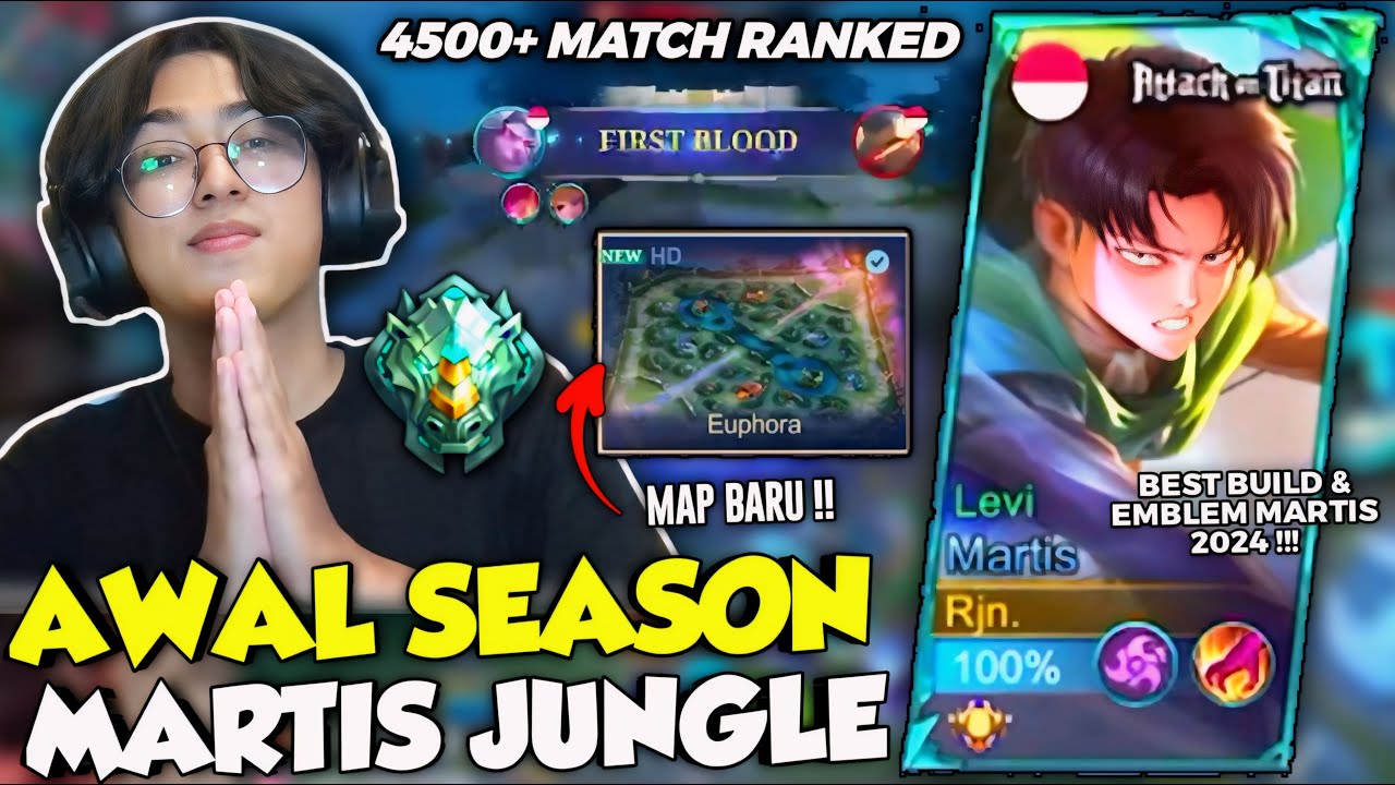 MARTIS JUNGLE AWAL SEASON! KITA COBA MAP BARU EUPHORA! | EX TOP GLOBAL ...