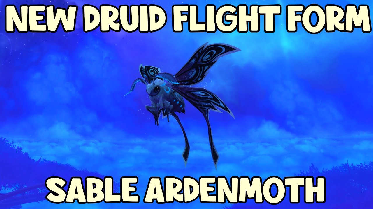 WoW Shadowlands 9.1.5 - New Druid Flight Form | Sable Ardenmoth - YouTube