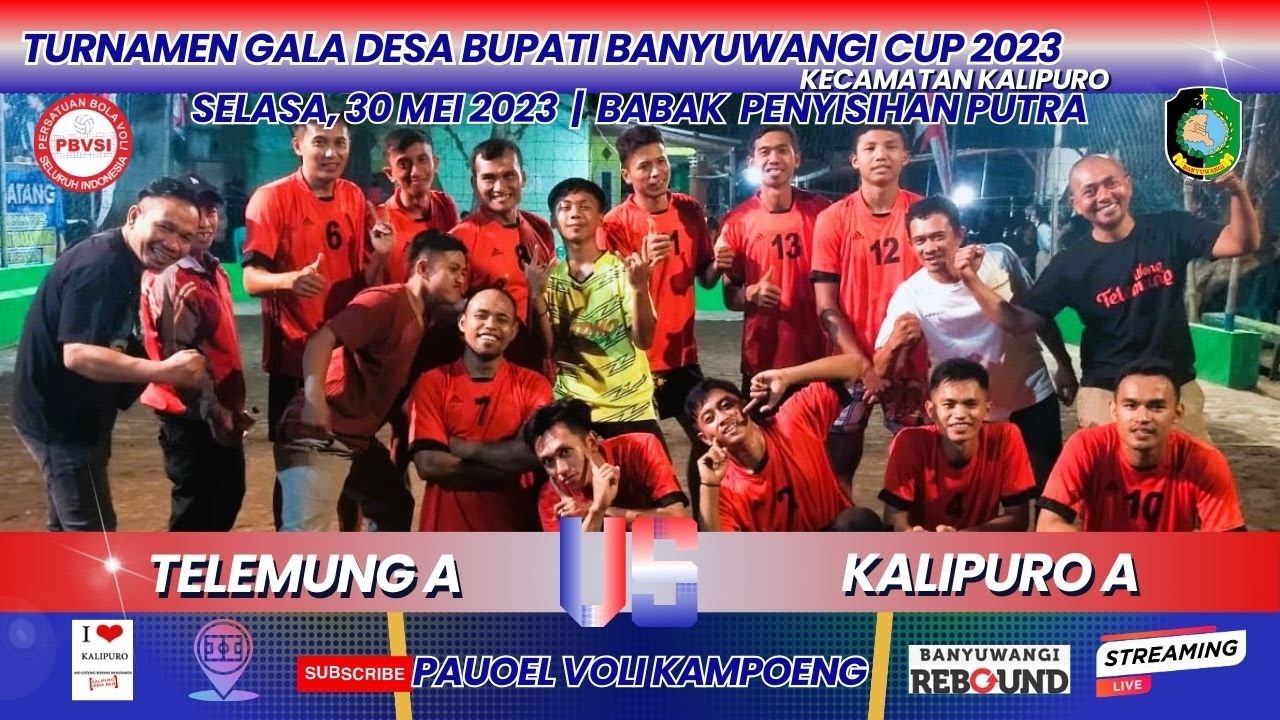 8 BESAR PERDANA SET 1-2 KALIPURO B 🆚 TELEMUNG A - GALA DESA KECAMATAN ...