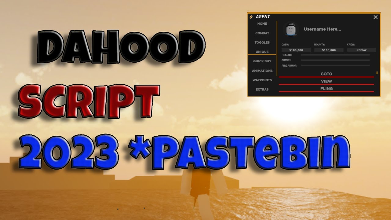Da Hood Agent Script 2023 (AutoFarm, AimLock, Animation Pack, More ...