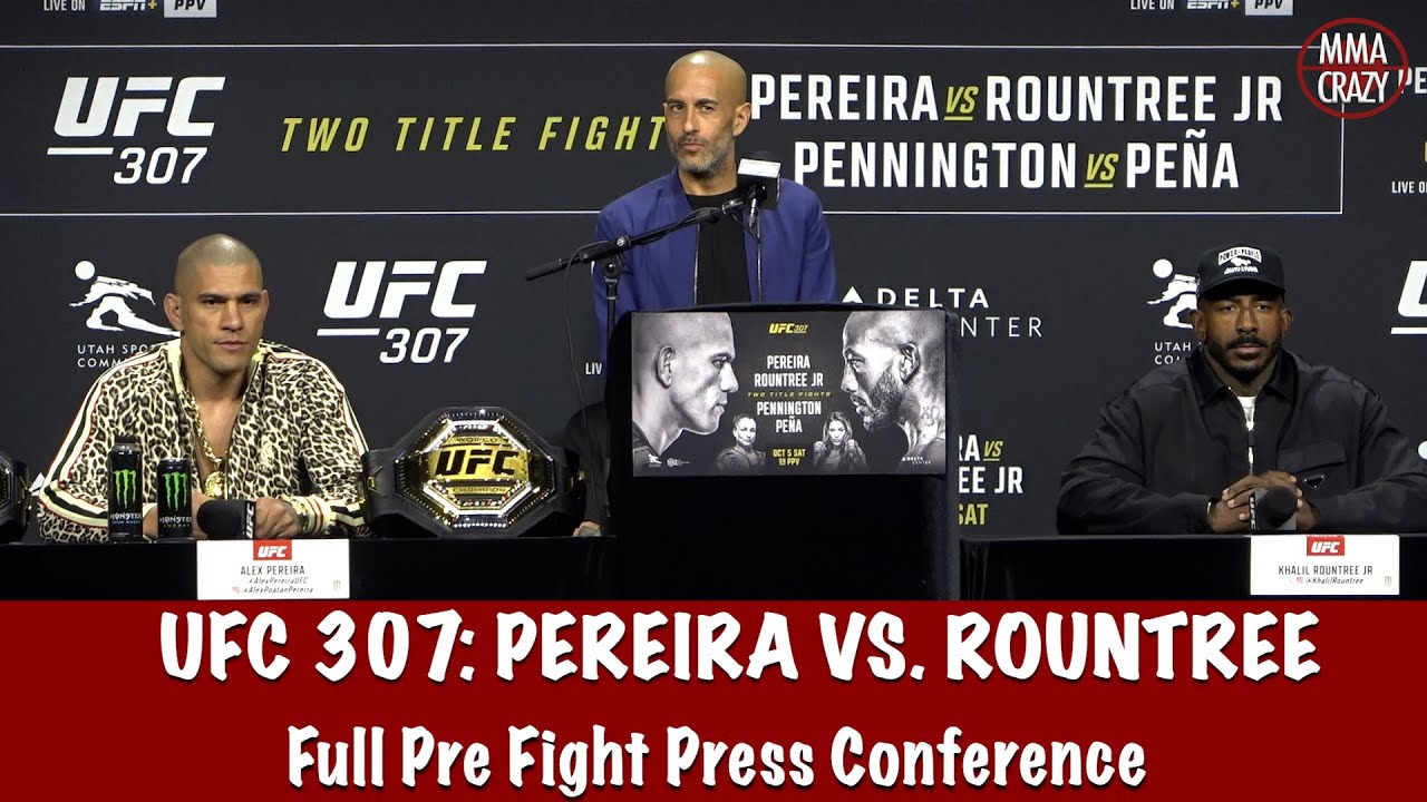 Full UFC 307 Pre Fight Press Conference: Alex Pereira vs. Khalil ...