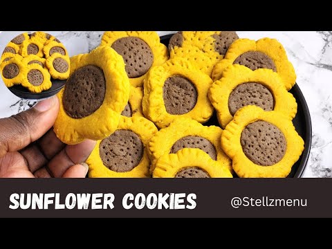 Sunflower cookies recipe - YouTube