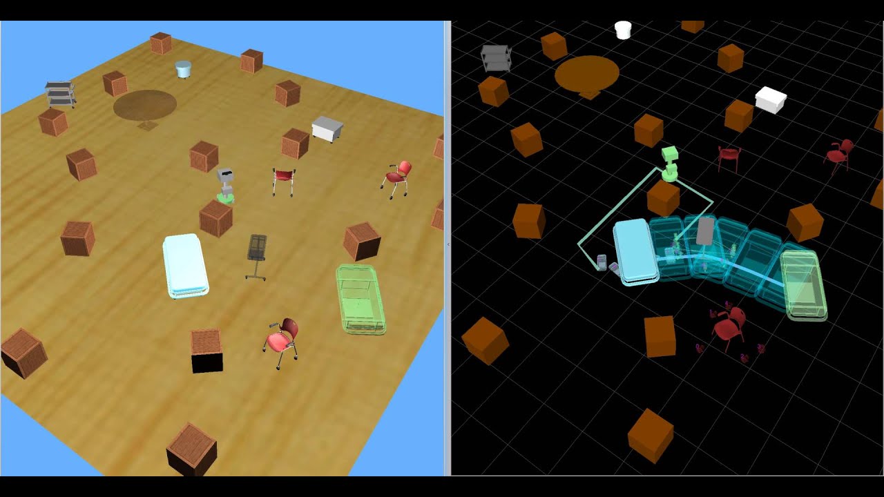 Experience-Based Mobile Push-Manipulation Among Movable Obstacles - YouTube