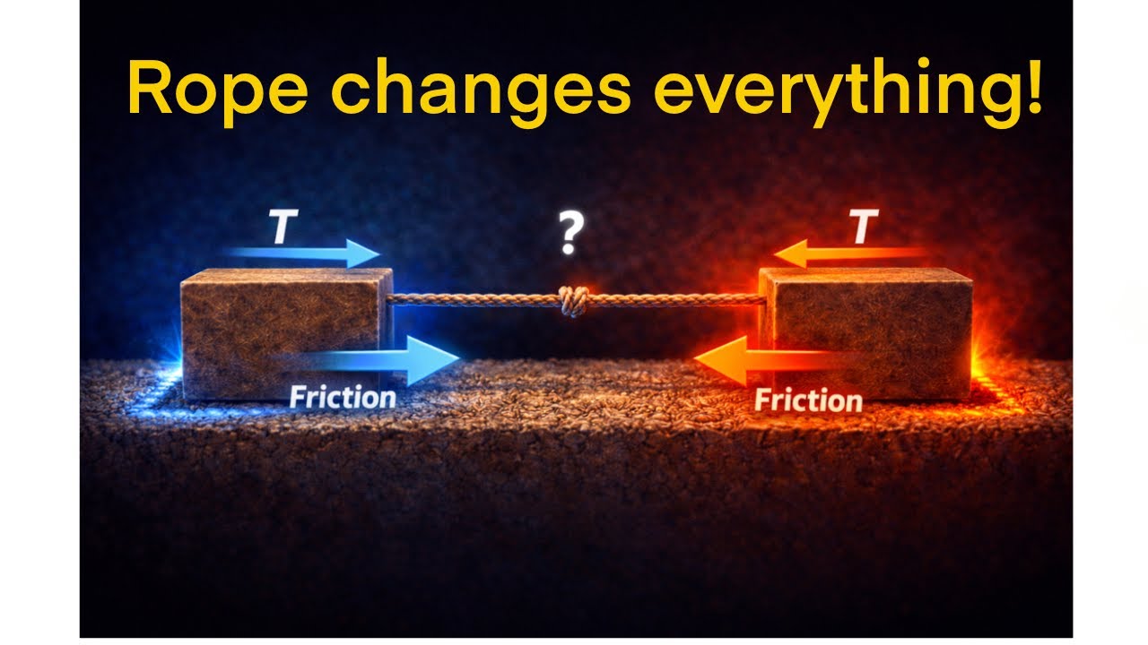 TWO BLOCKS CONNECTED WITH ROPE | FRICTION PROBLEMS - YouTube