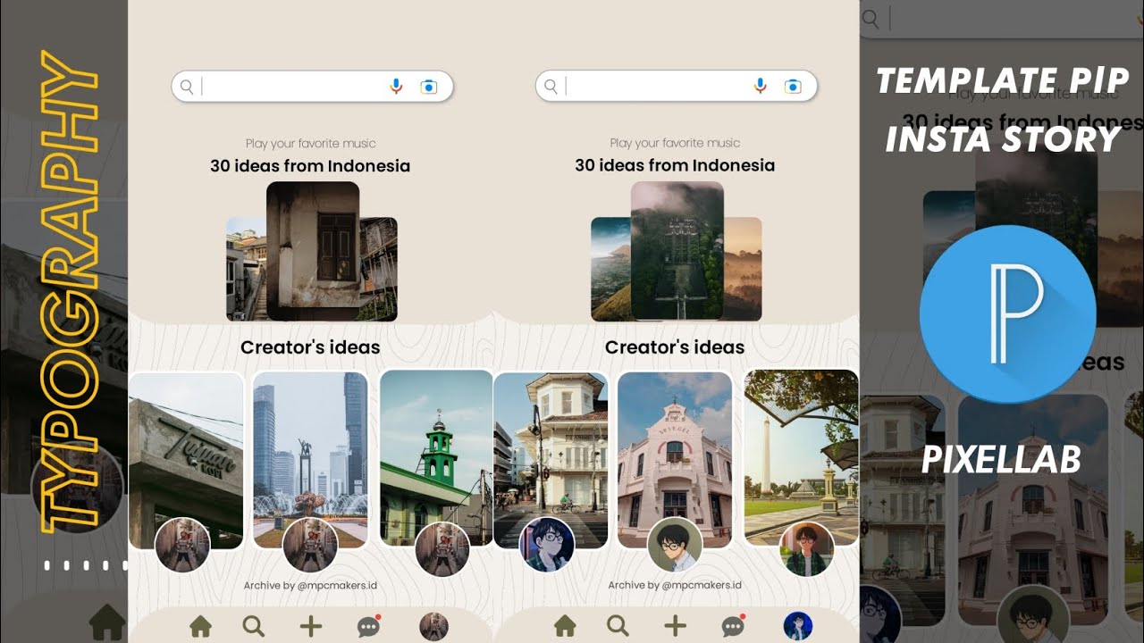Template Typography Pixellab Playlist Music Favorite Instagram - Free