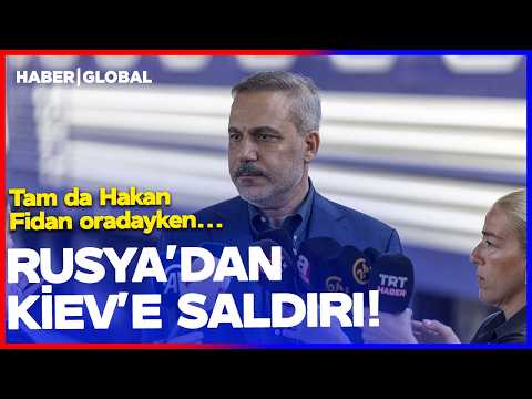 Rusya'dan Kiev'e Saldırı! Tam da Hakan Fidan Oradayken... Türk Gazeteciler Kayıt Altına Aldı