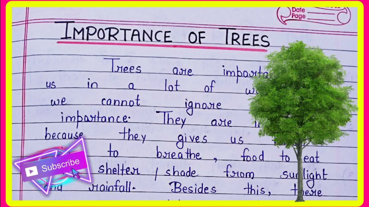 Essay On Importance of Trees in English||10 lines on Importance of ...