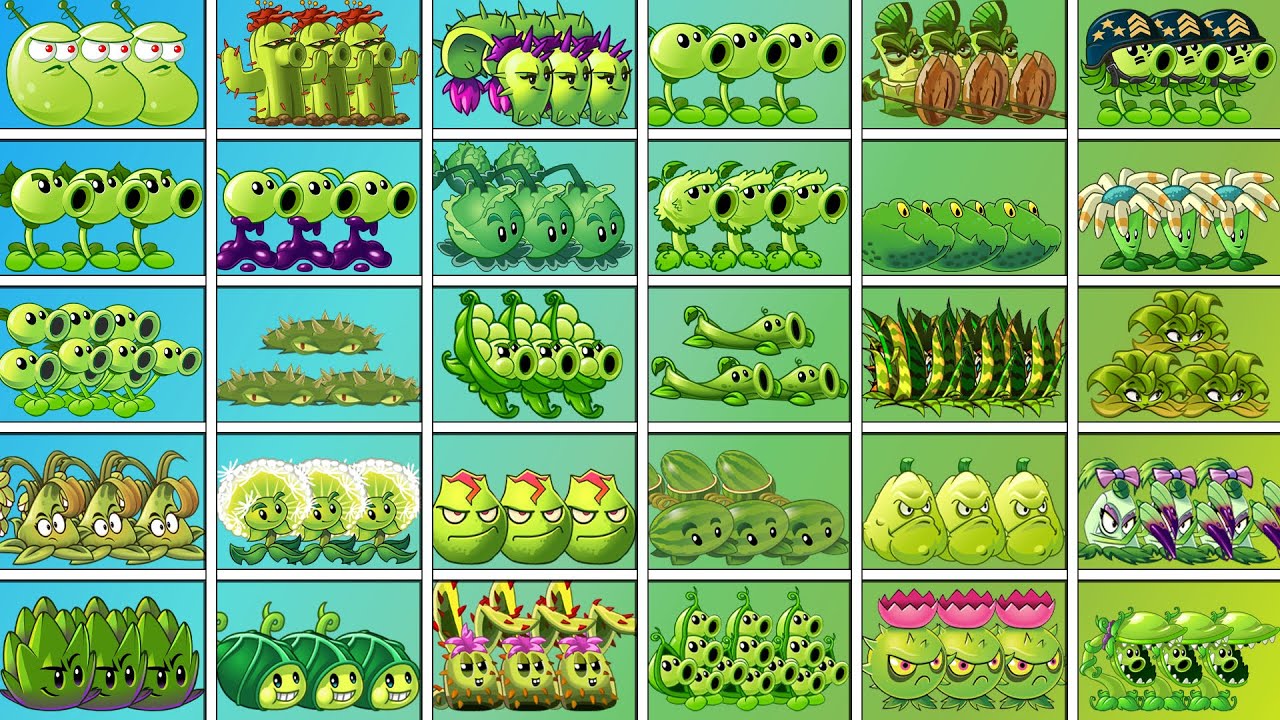 Random 30 GREEN Plants Level 1 Battlez - Who Will Win? - PvZ 2 Plant vs ...