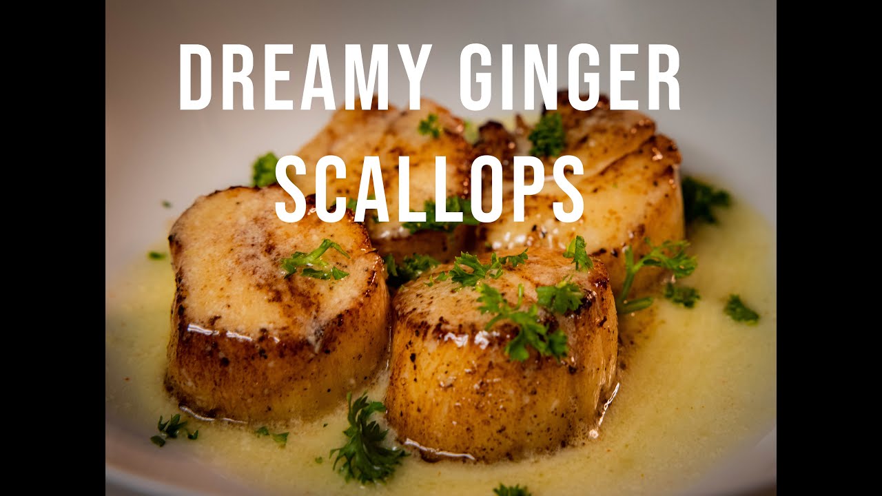 Seared Scallops in a DREAMY Ginger Garlic Butter Sauce - YouTube