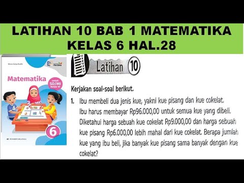 Latihan 10 Bab 1 Matematika Kelas 6 Halaman 28 - YouTube