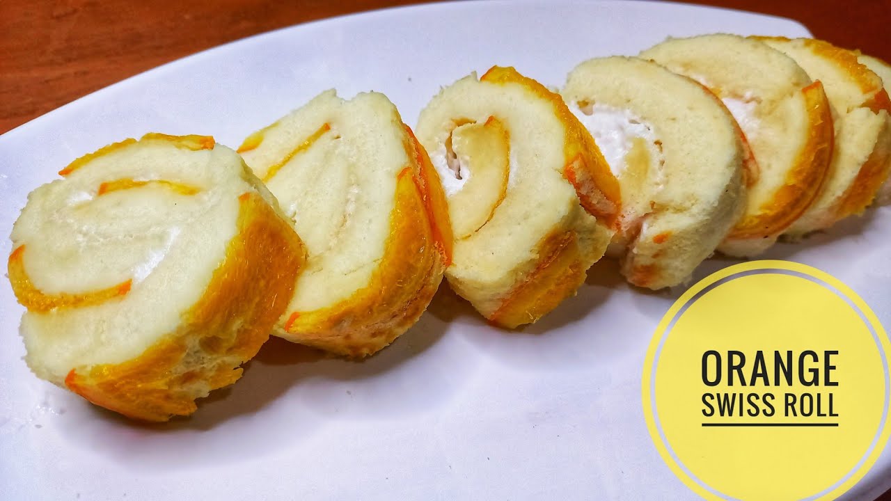 Orange Swiss Roll |Swiss Roll Recipe |Swiss Roll Cake |Cake Recipe ...