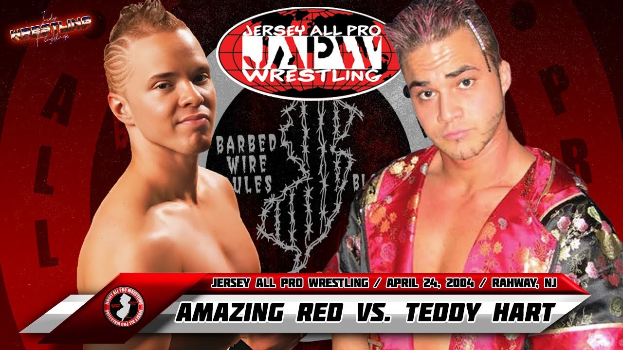 The Amazing Red vs. Teddy Hart - Jersey All Pro Wrestling, April 24 ...