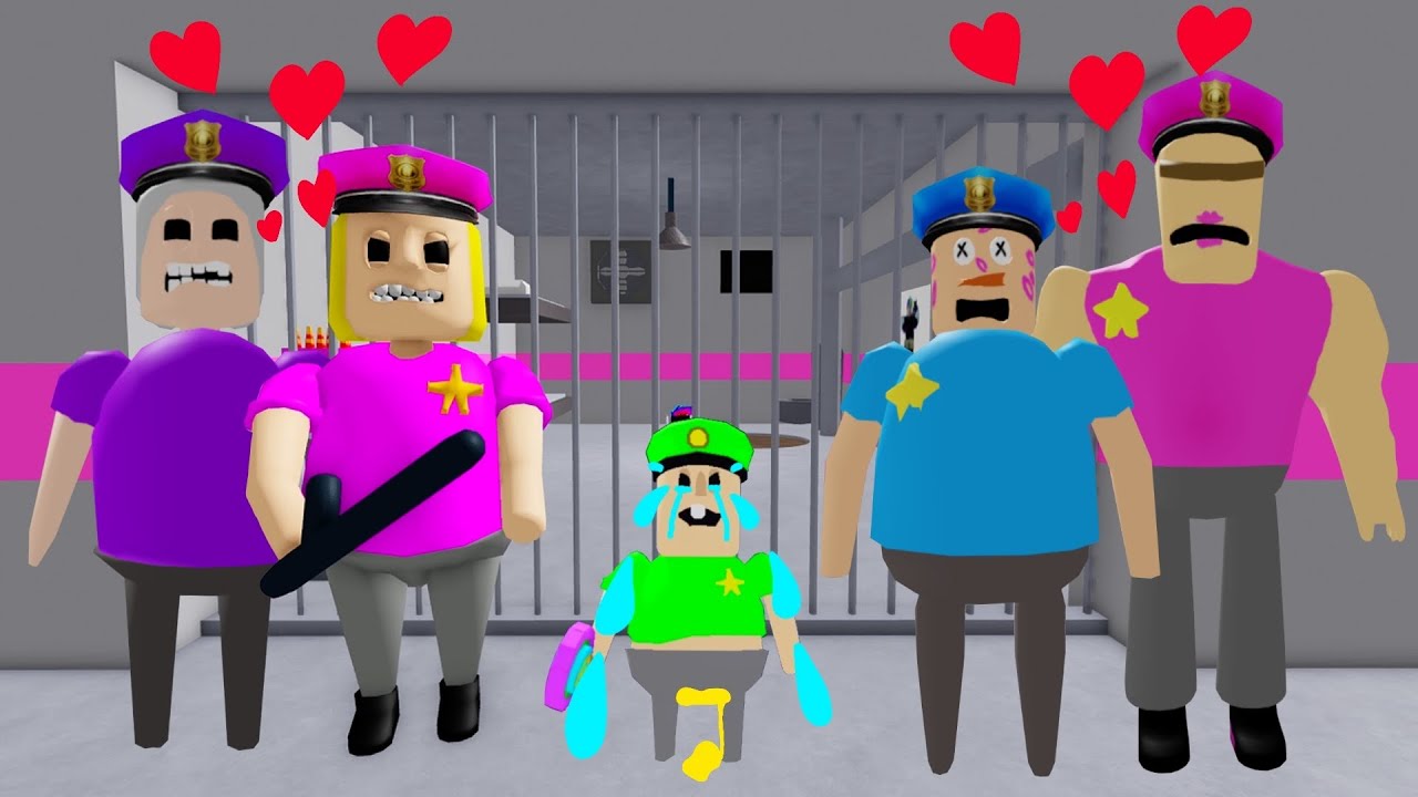 SCARY POLICE GIRL PRISON RUN? Obby Walkthrough FULL GAME #roblox #obby ...