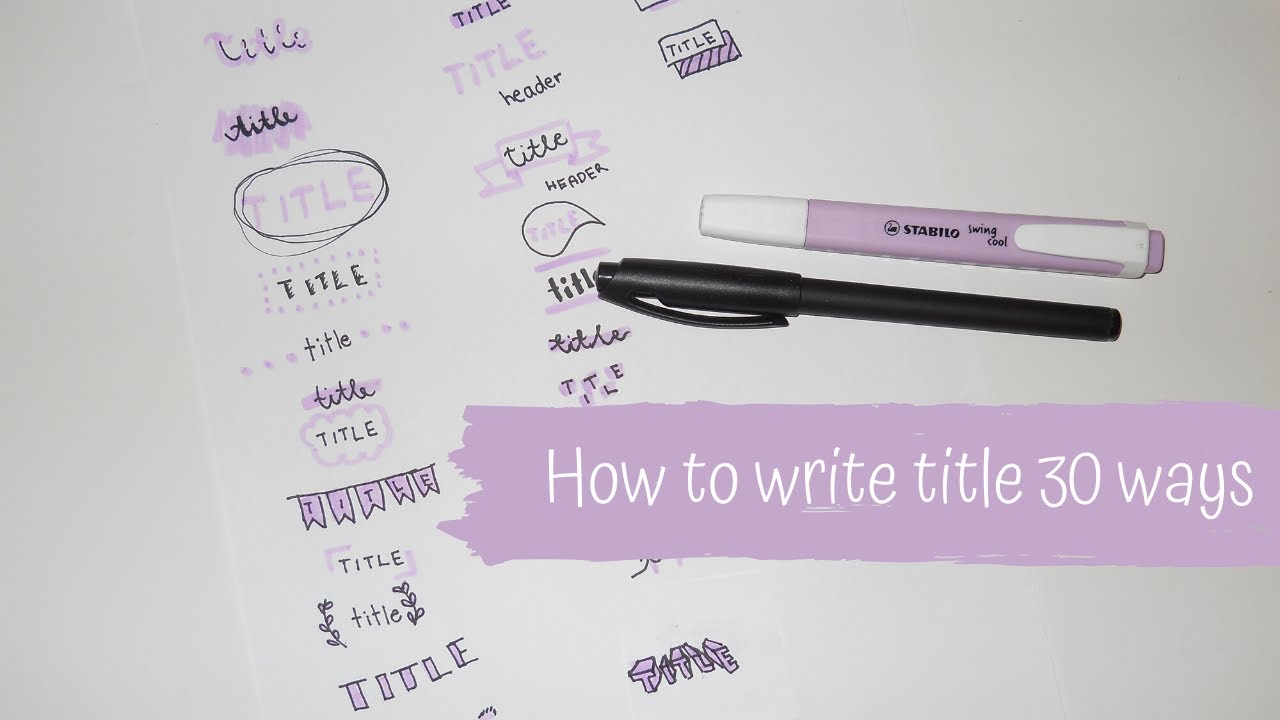 Header ideas, how to write title 30 cute ways - YouTube