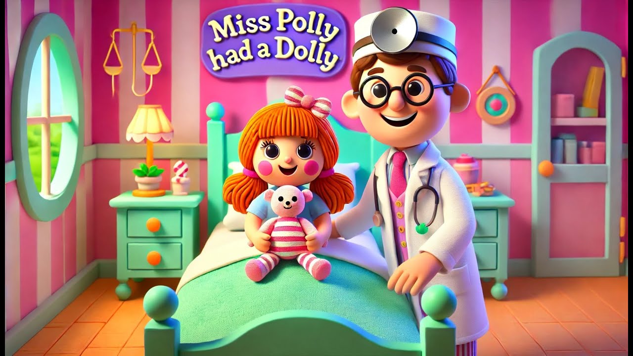 Miss Polly Had a Dolly | Nursery Rhyme for Kids | Fun & Educational ...