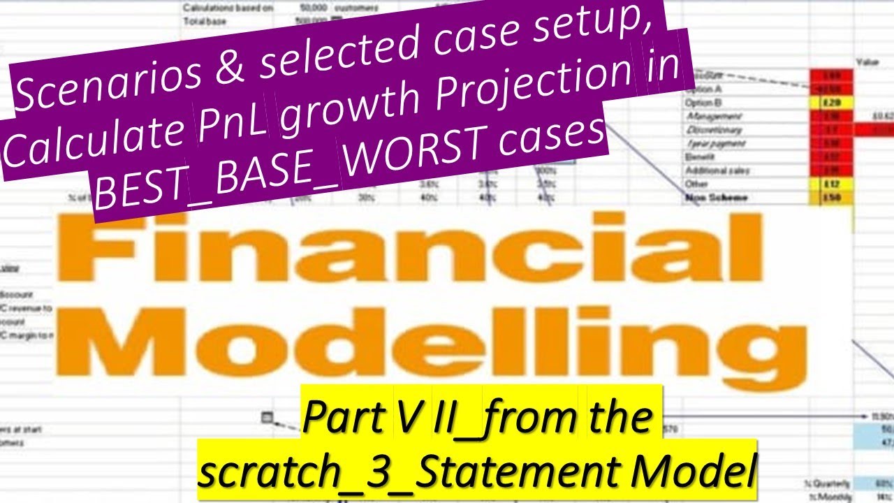 Financial Analysis 45 Scenarios and selected case set up and growth ...