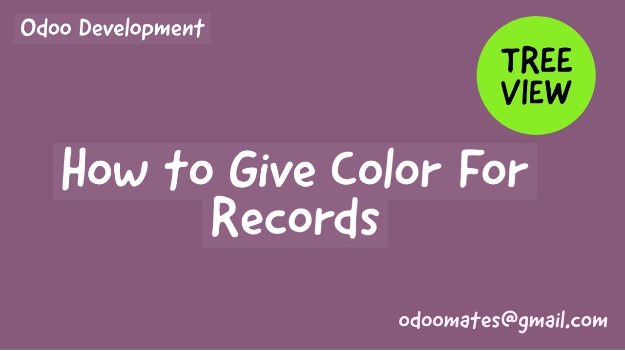 How To Give Color For The Tree View in Odoo - YouTube