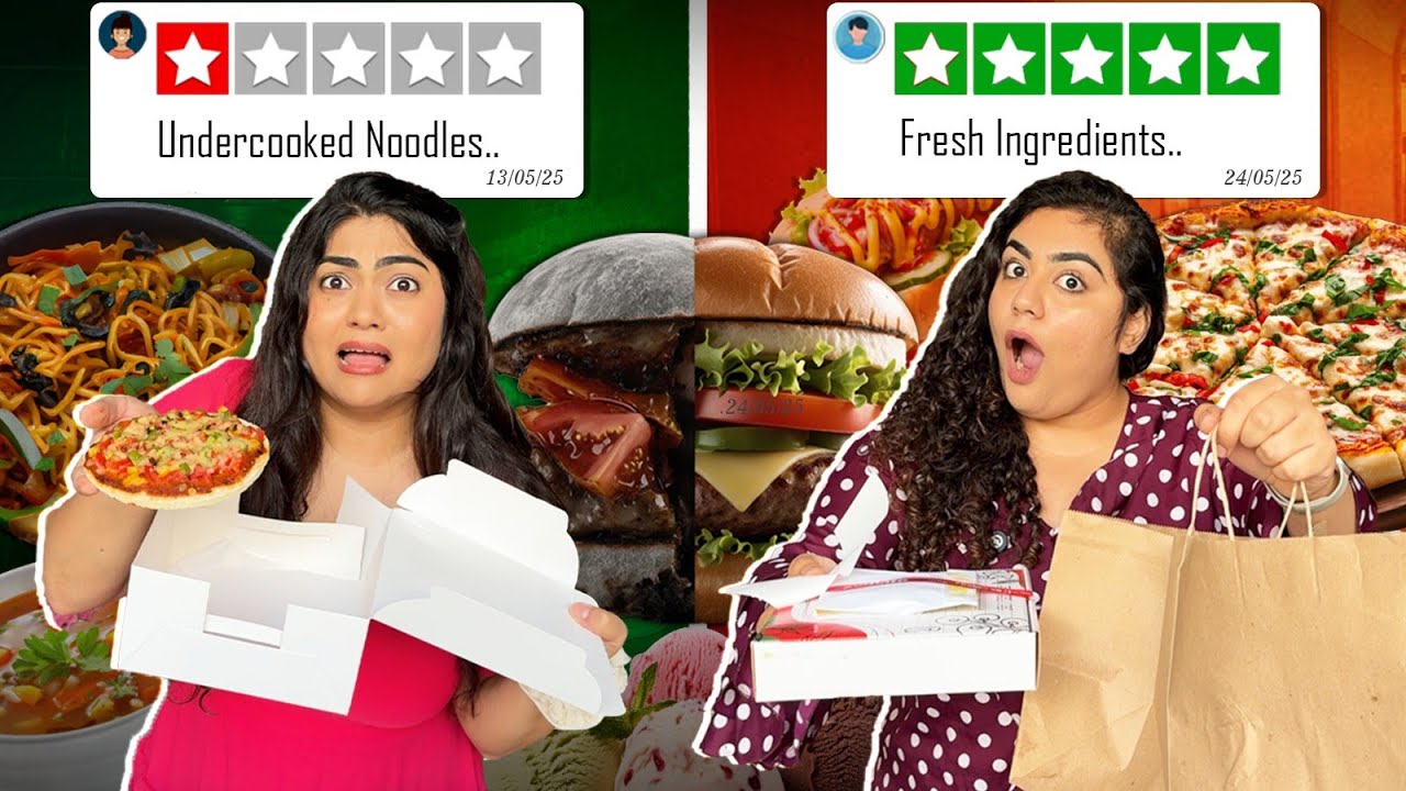 0 Star vs 5 Star Food Challenge for 24 hours GONE WRONG! #thakursisters ...