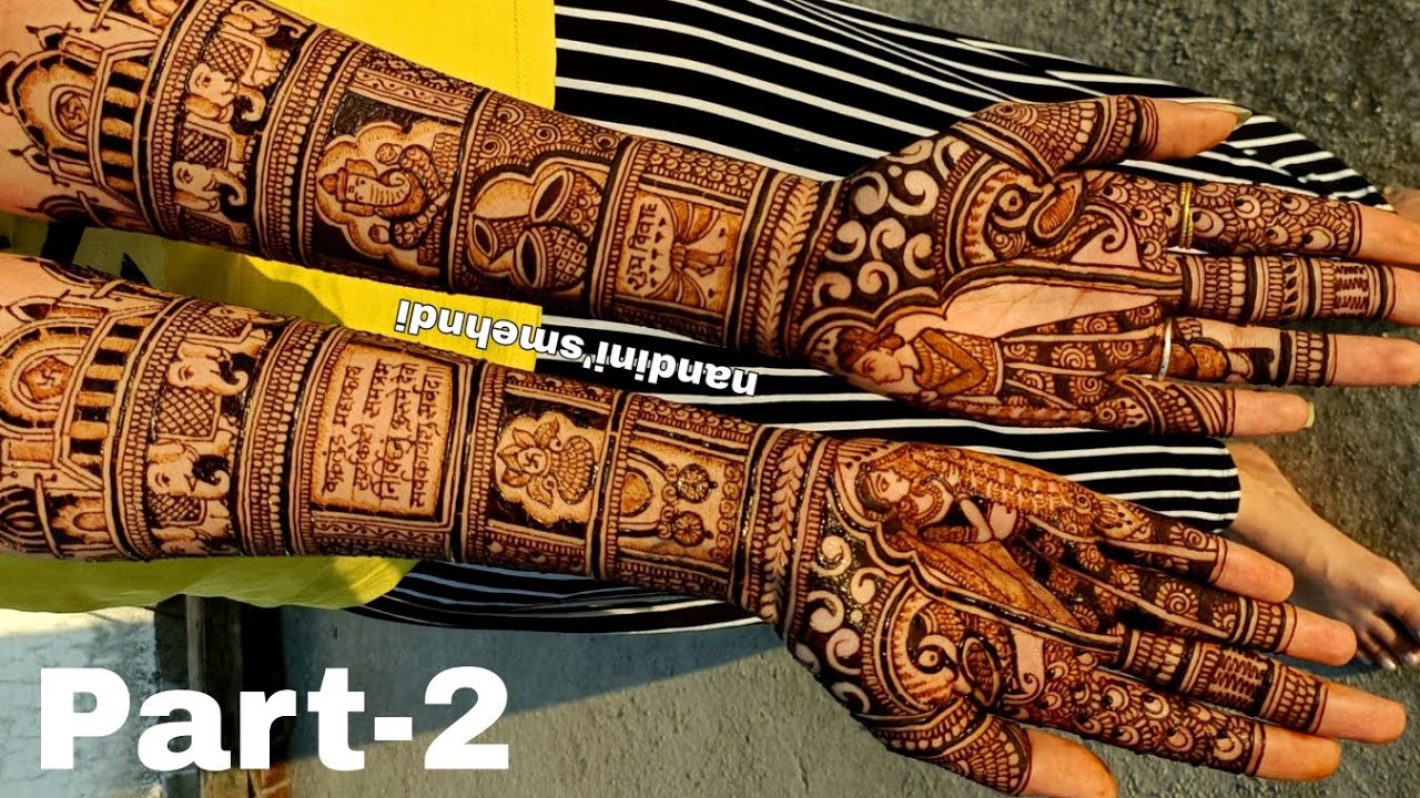 Part-2😍 How to apply professional style theme figured mehndi tutorial ...